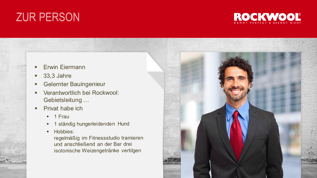 Das Logo - seine Platzierung auf der Vortragsfolie